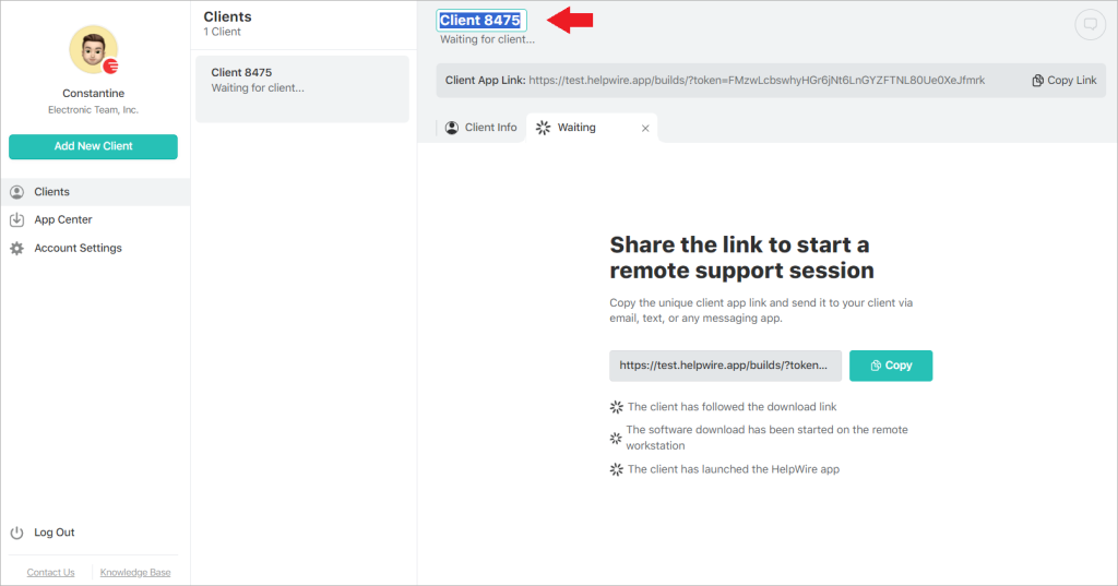 Add a new client – HelpWire Knowledge Base