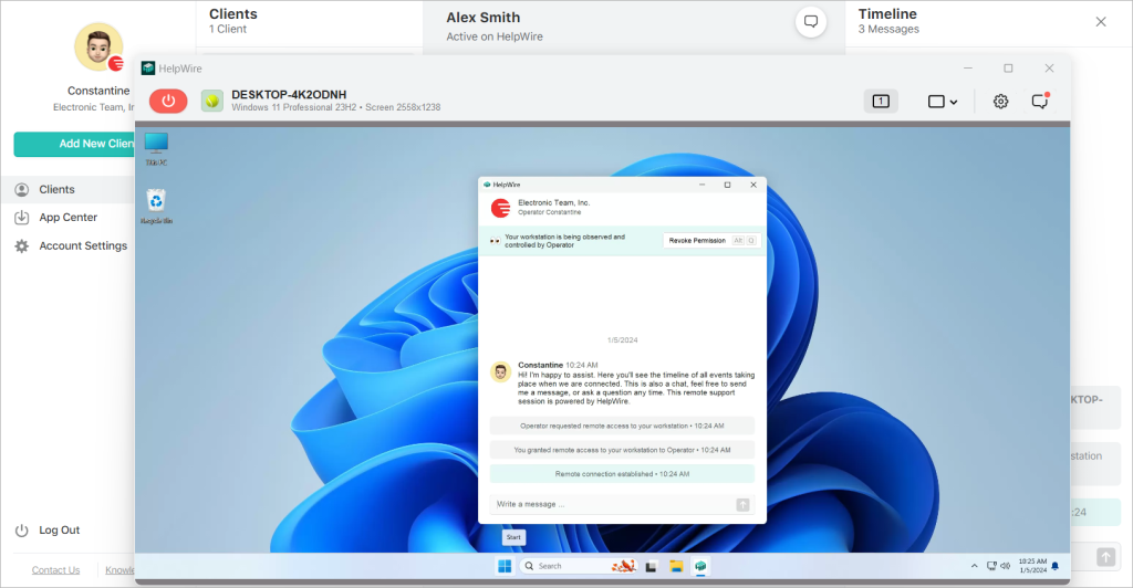 Connect remotely – HelpWire Knowledge Base