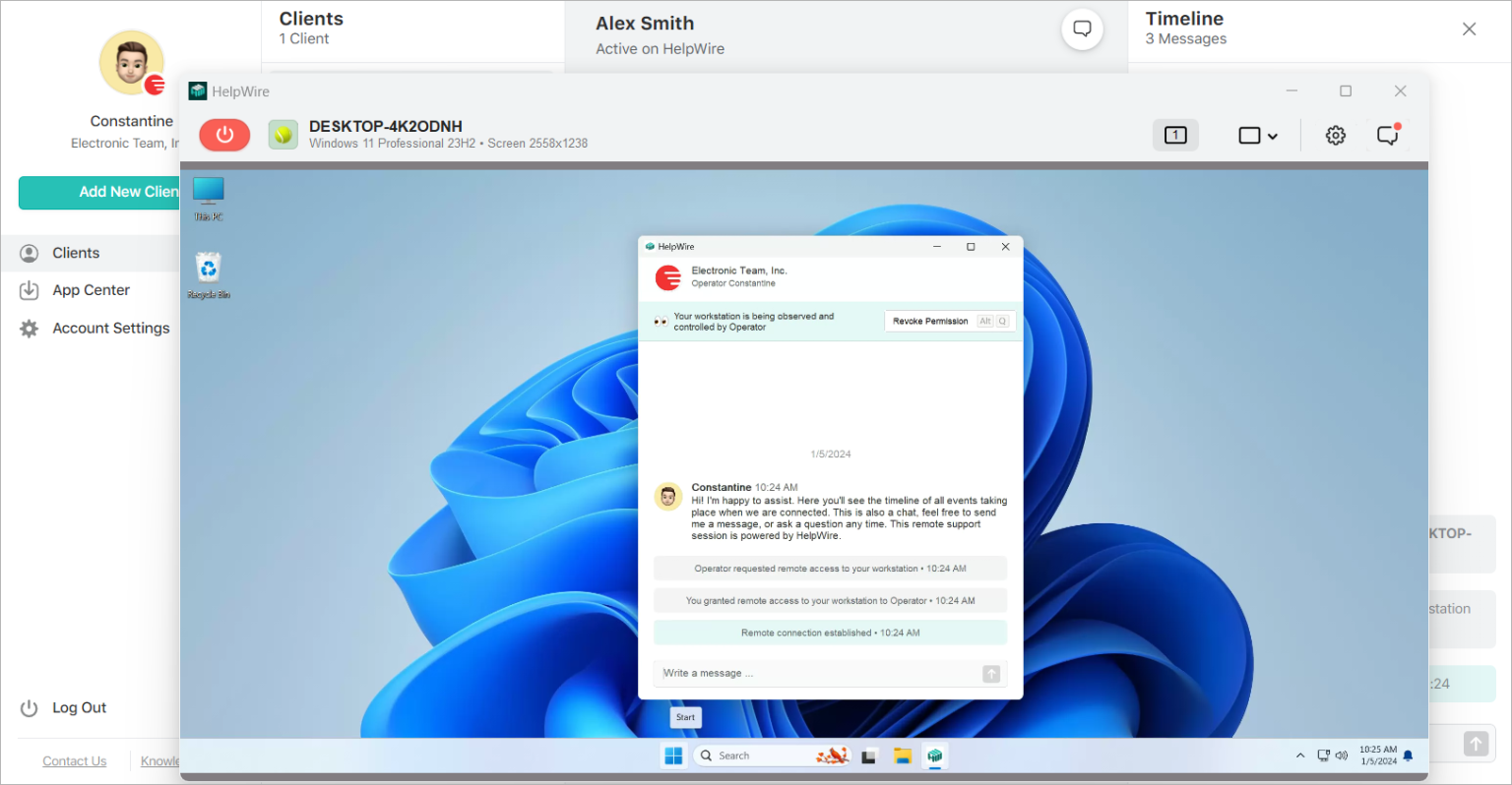 Connect remotely – HelpWire Knowledge Base