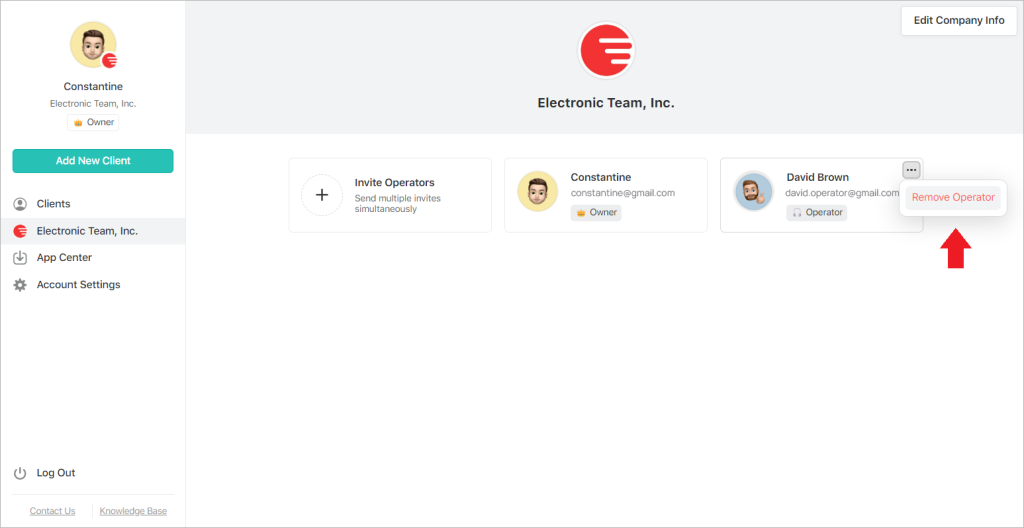 Remove Operators – HelpWire Knowledge Base