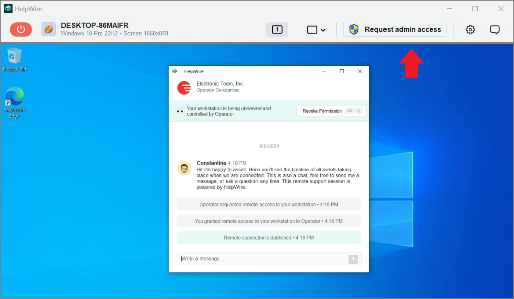 Access remote workstations with admin privileges – HelpWire Knowledge Base