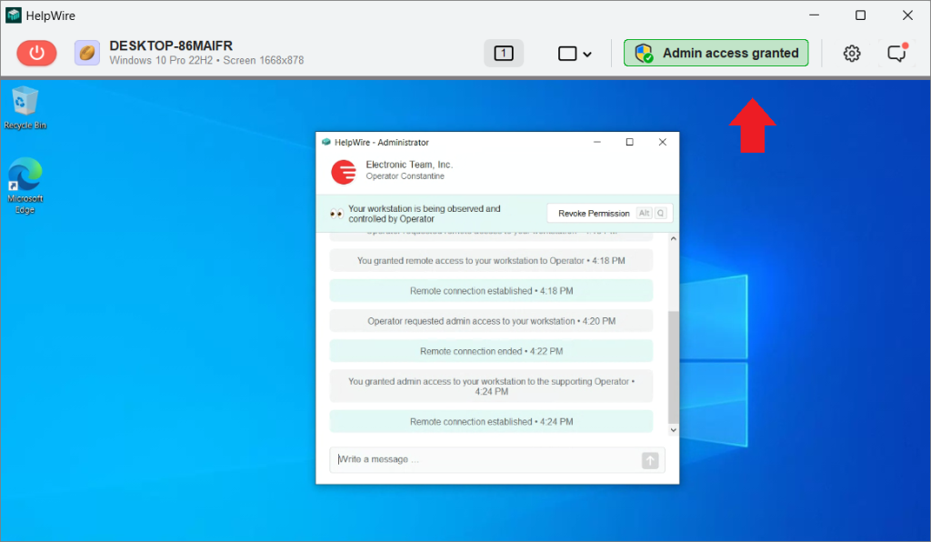 Access remote workstations with admin privileges – HelpWire Knowledge Base