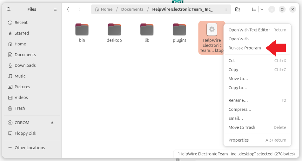 Starting HelpWire Client on Linux – HelpWire Knowledge Base