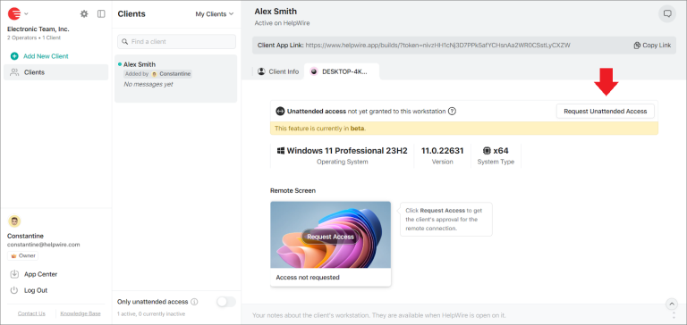 Requesting unattended remote access – HelpWire Knowledge Base